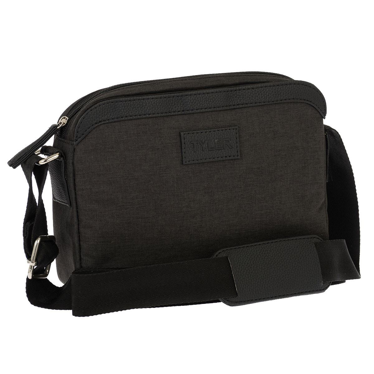 Bandolera Tyler negra para hombre