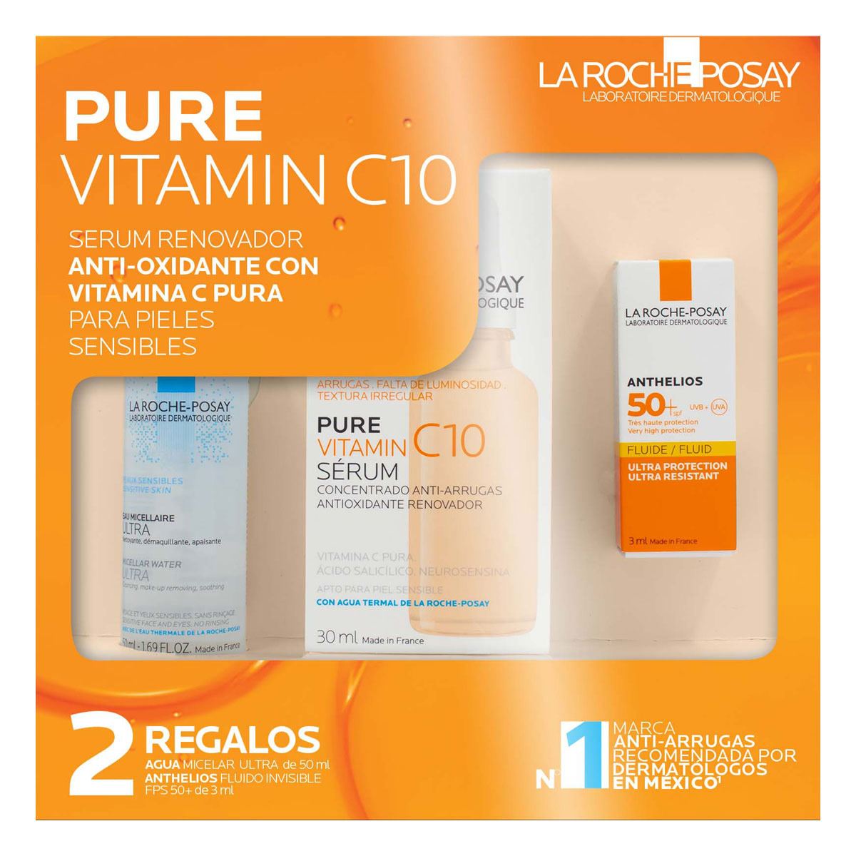 Kit Serum Vitamina C: desmaquillante + bloqueador solar