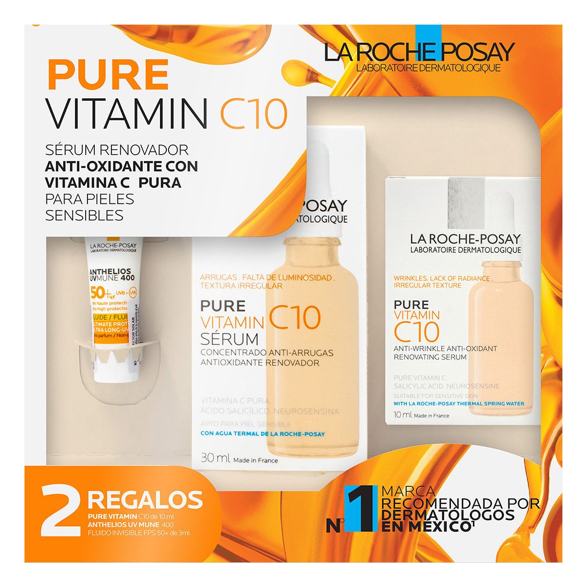 Kit Pure Vitamin C10, serum facial anti-oxidante