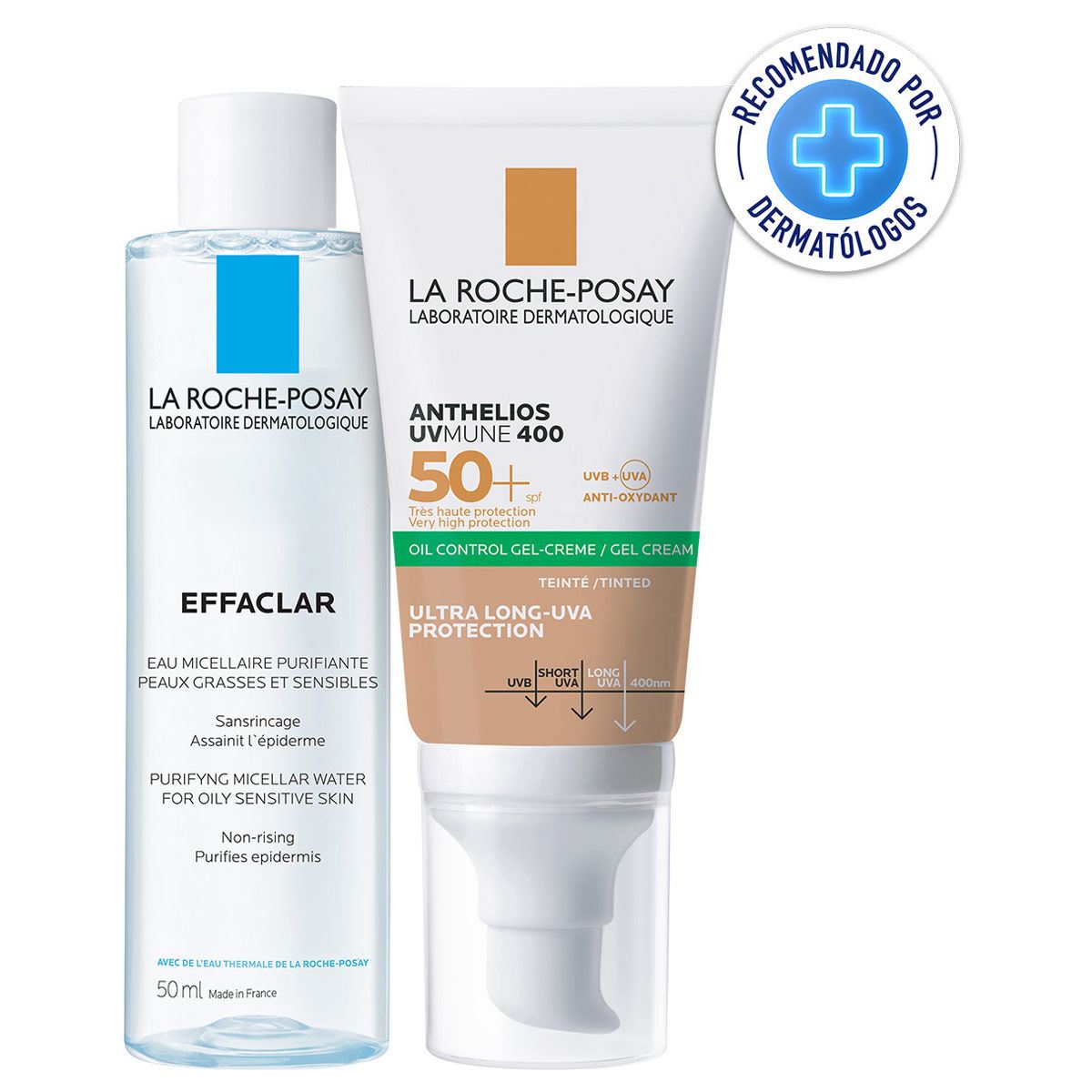 Kit La Roche Posay Protector Solar Piel Mixta a Grasa Color Textura Gel ...