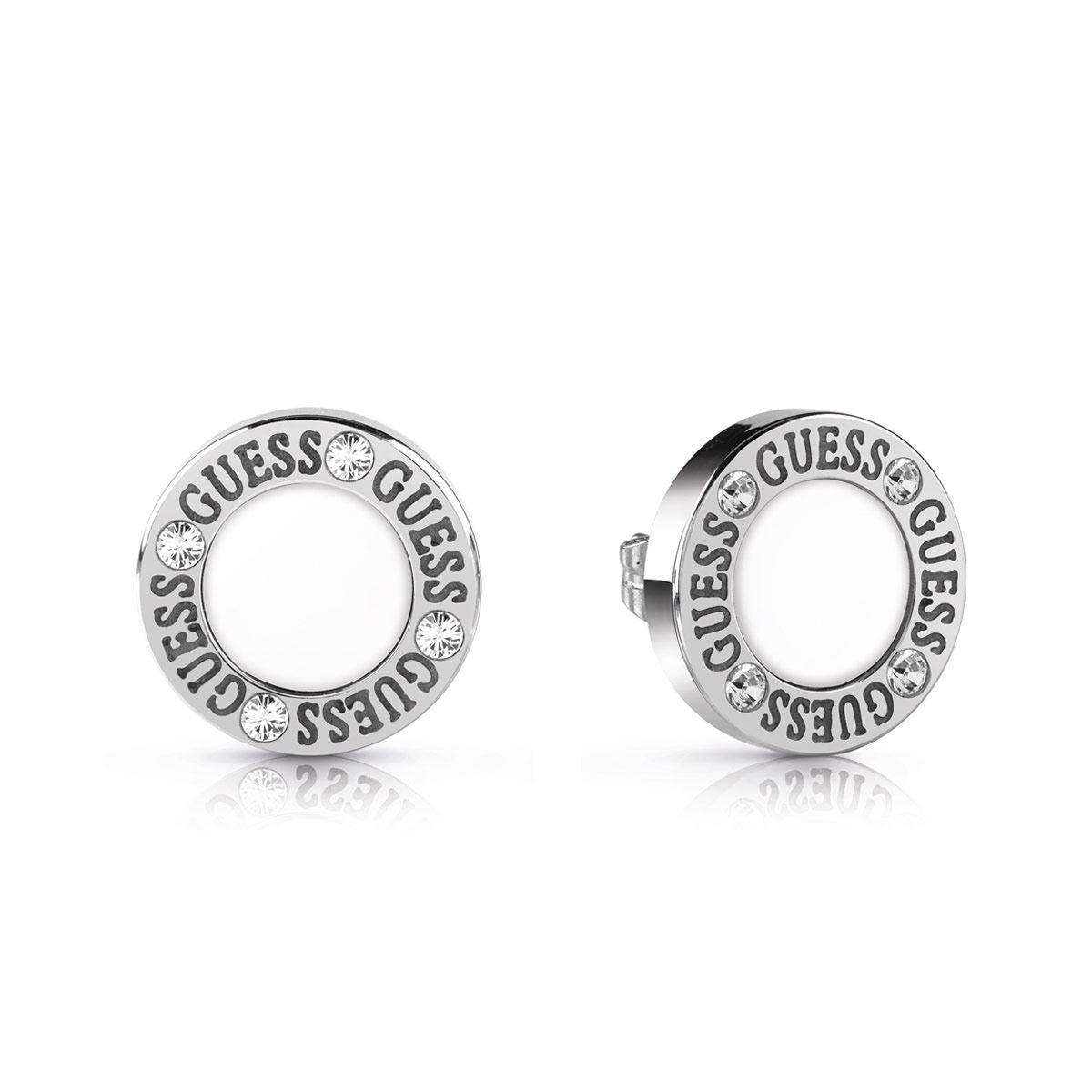 Aretes GUESS Never Without Color Plateado