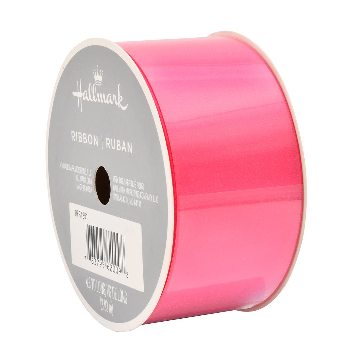 Listón satín rosa neón