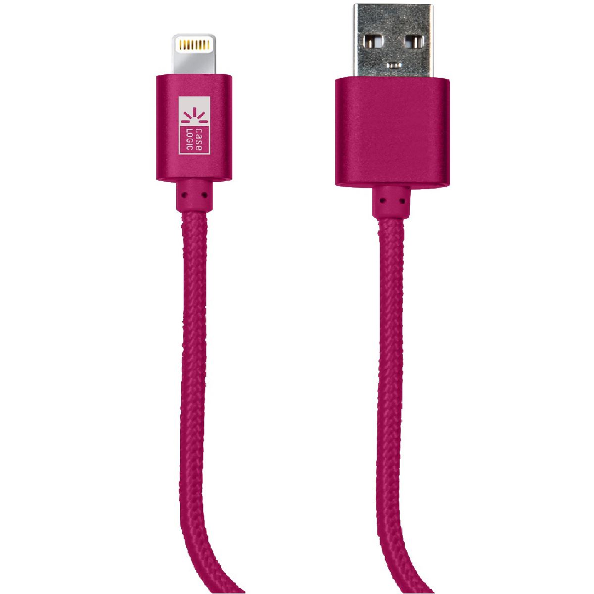 Cable Case Logic Lightning Rosa Tejido