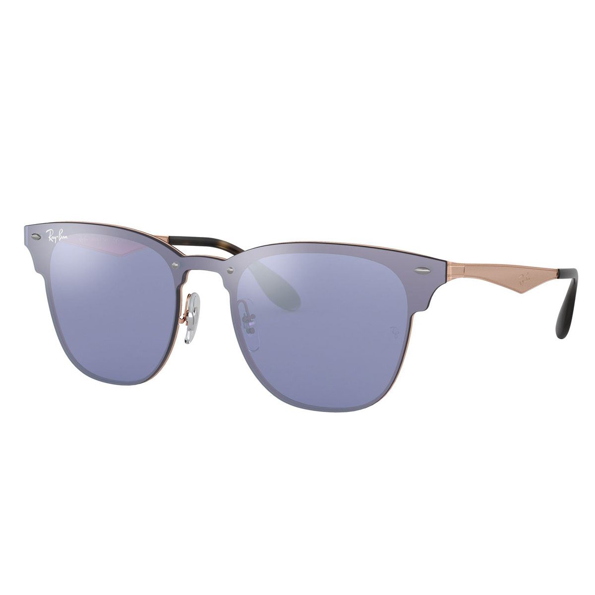 Ray-Ban blaze clubmaster violeta-plateado armazón en acero dorado