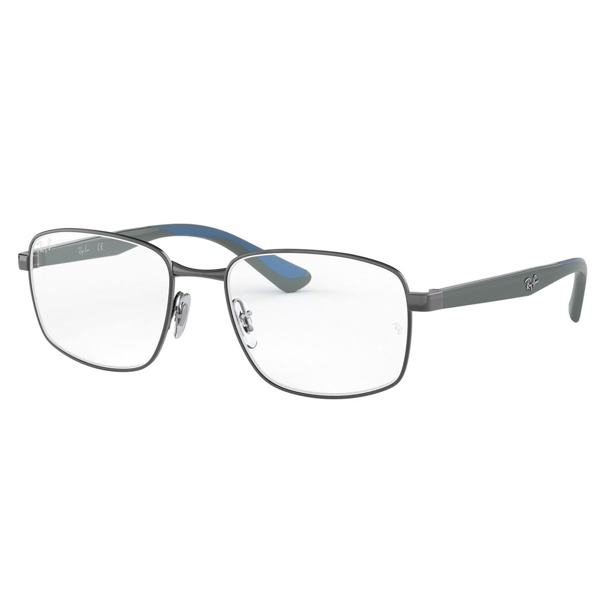 Armazón Ray Ban en metal gris-azul para hombre