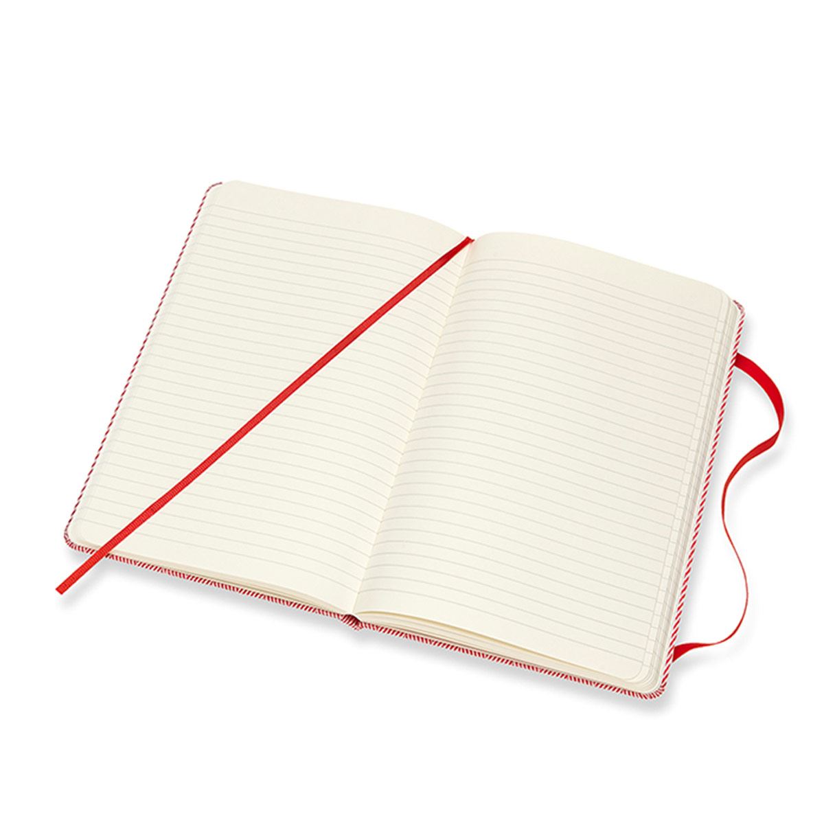 Libreta grande roja hoja rayada, tela pasta dura