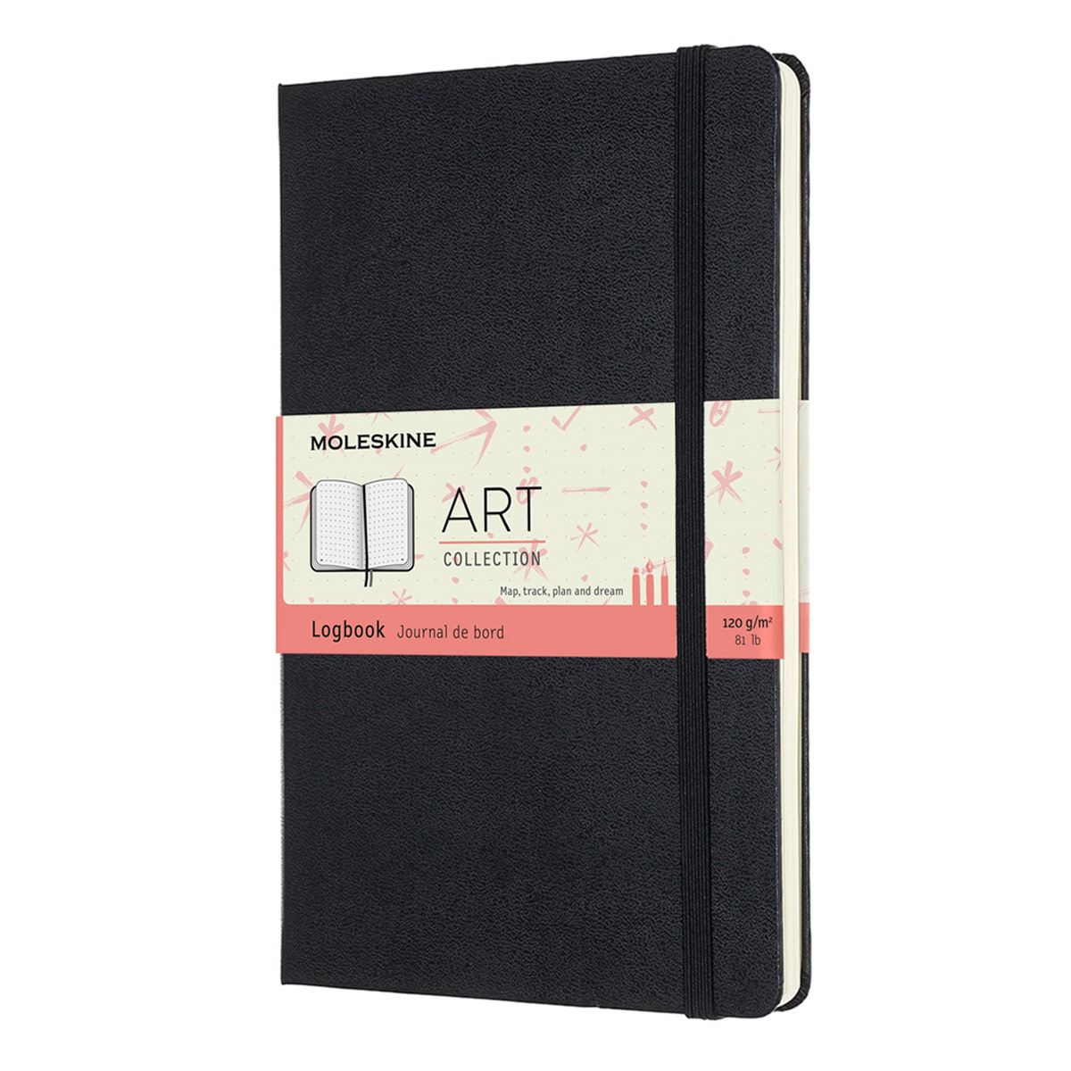 Libreta logbook art grande negra