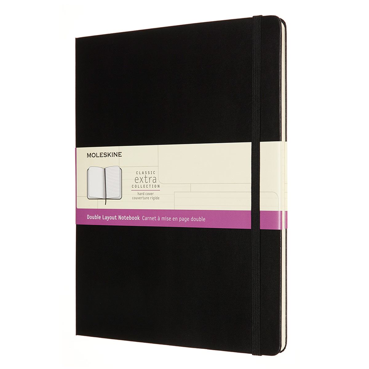Libreta doble extra grande negra