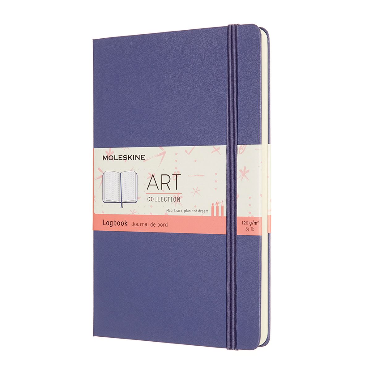 Libreta logbook art grande violeta