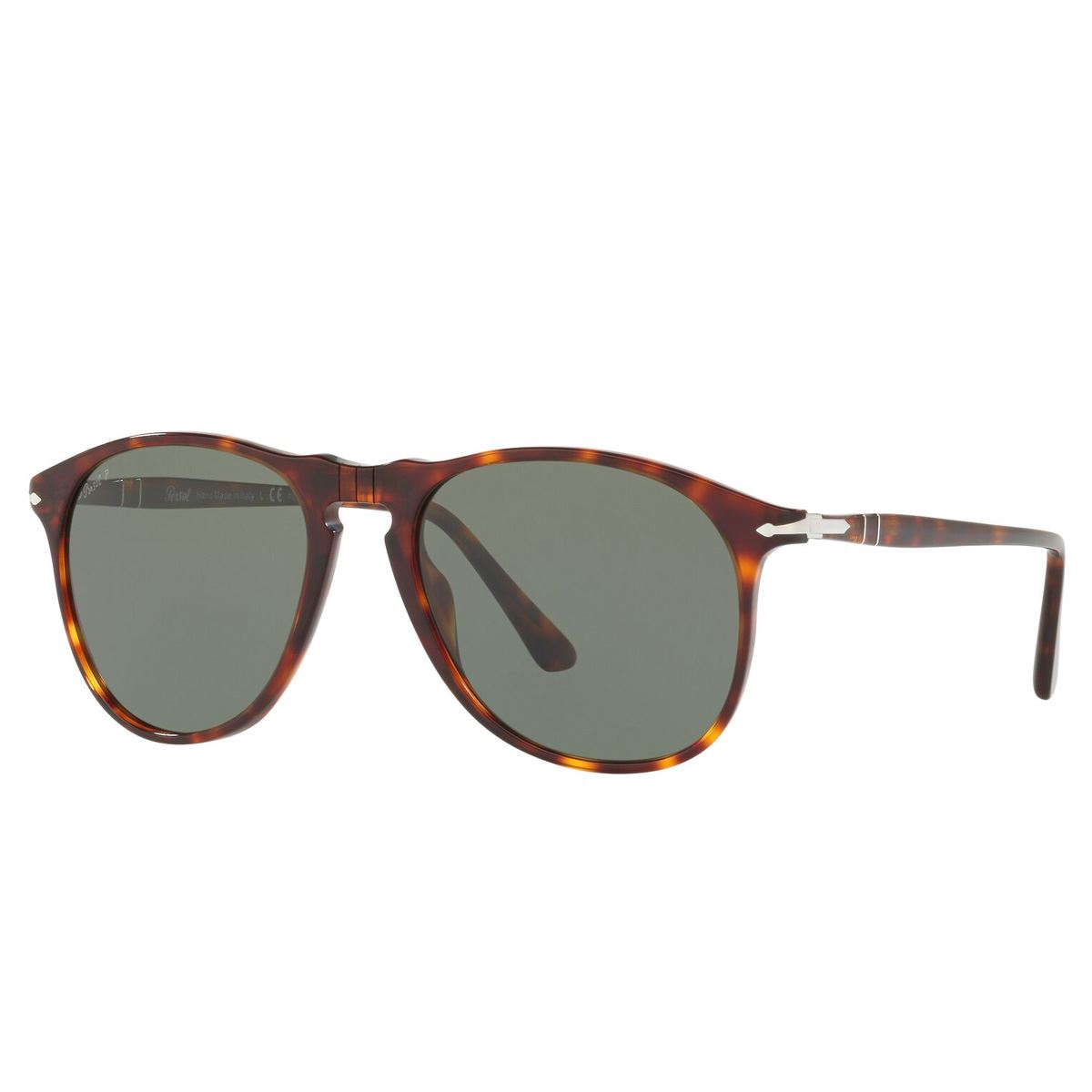Persol verde polarizado, armazón de acetato habana