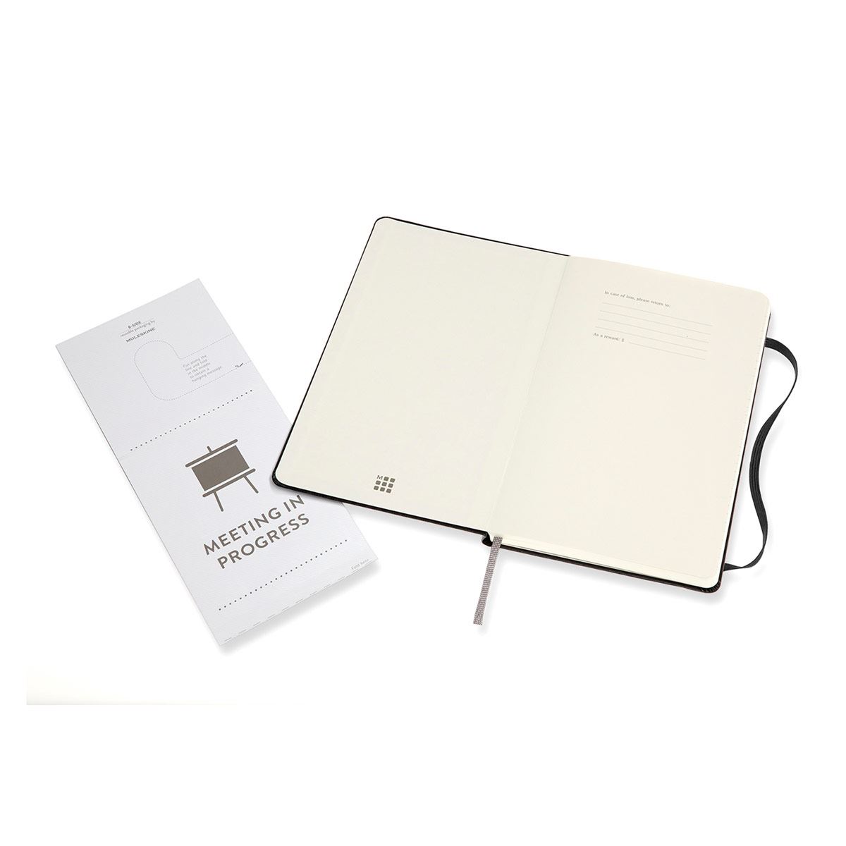 Libreta profesional grande negra, hoja pasta dura