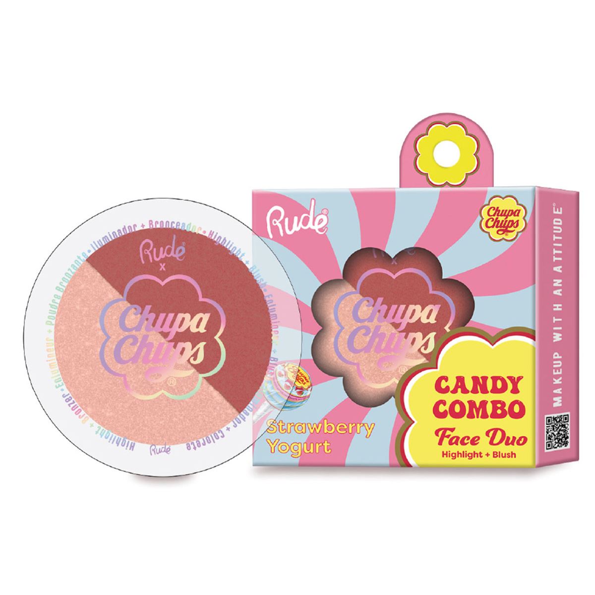 Candy Combo Iluminador + Blush Strawberry Yogurt Chupa Chups