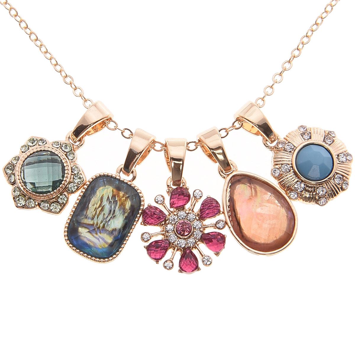 Collar con Dijes Dorado Napier