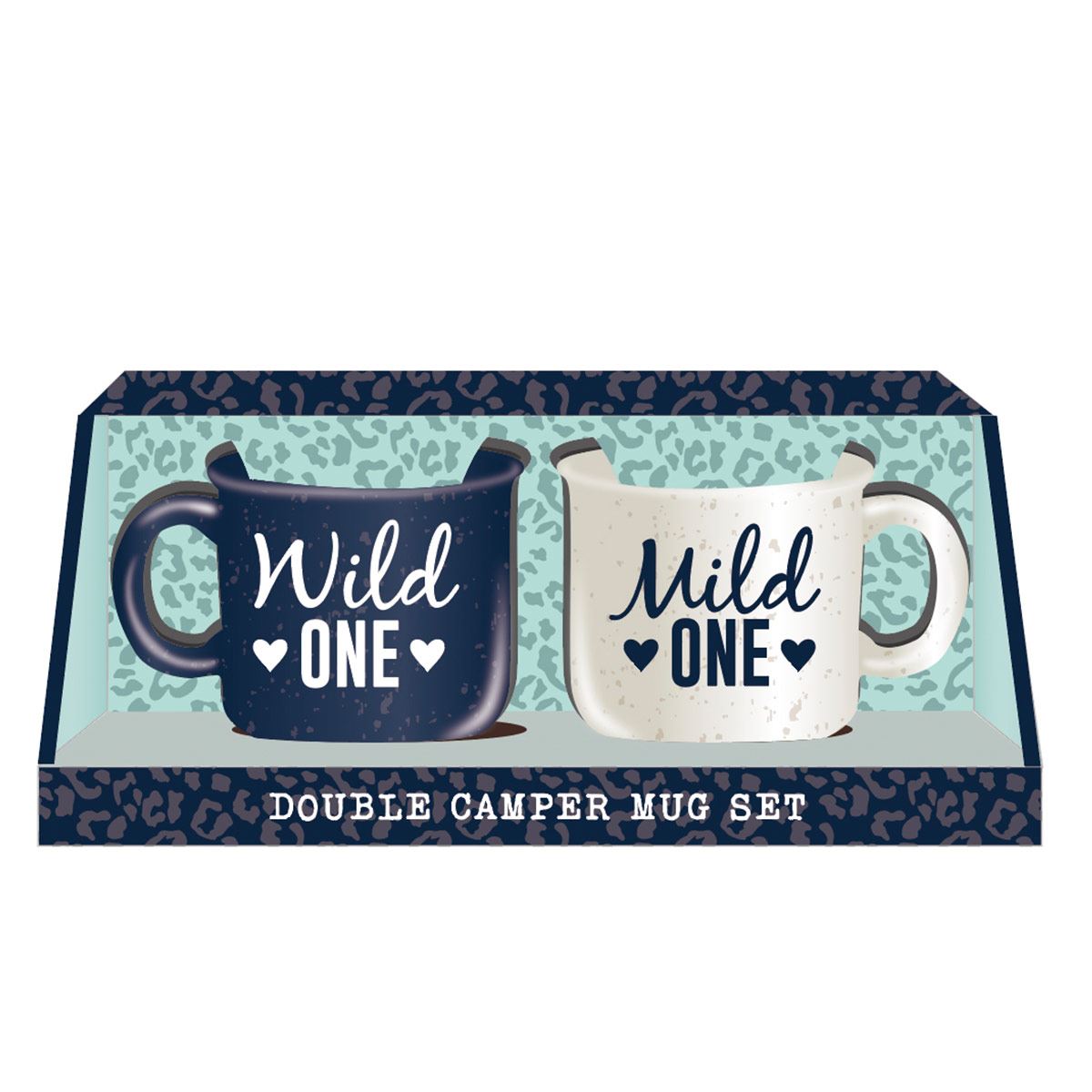 Set de 2 Tazas Frase WILD ONE/MILD ONE