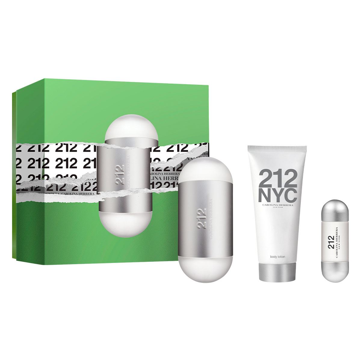 Carolina Herrera 212 NYC Set Para Dama Perfume EDT 100ML + Body Lotion ...