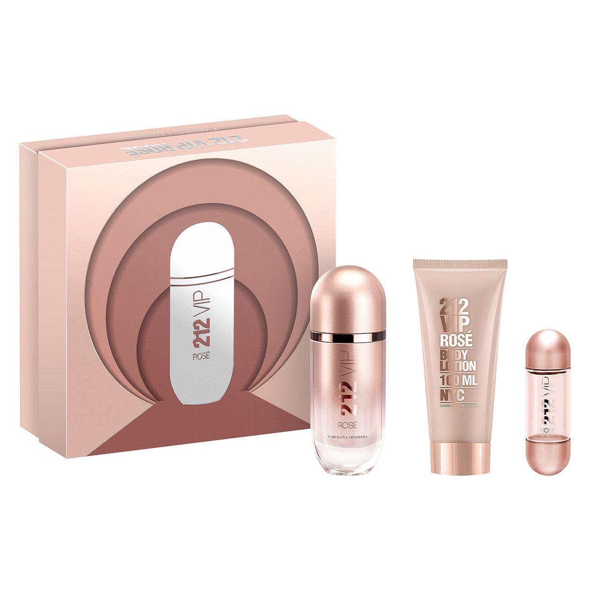 Carolina Herrera 212 VIP ROSÈ Set Para Dama Perfume EDP 80ML + Body ...