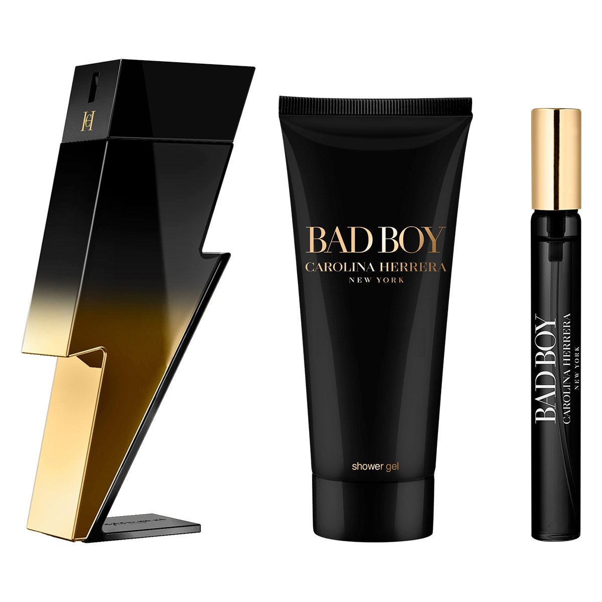 Set para Hombre Carolina Herrera Bad Boy Extreme EDP 100ml + Shower Gel ...
