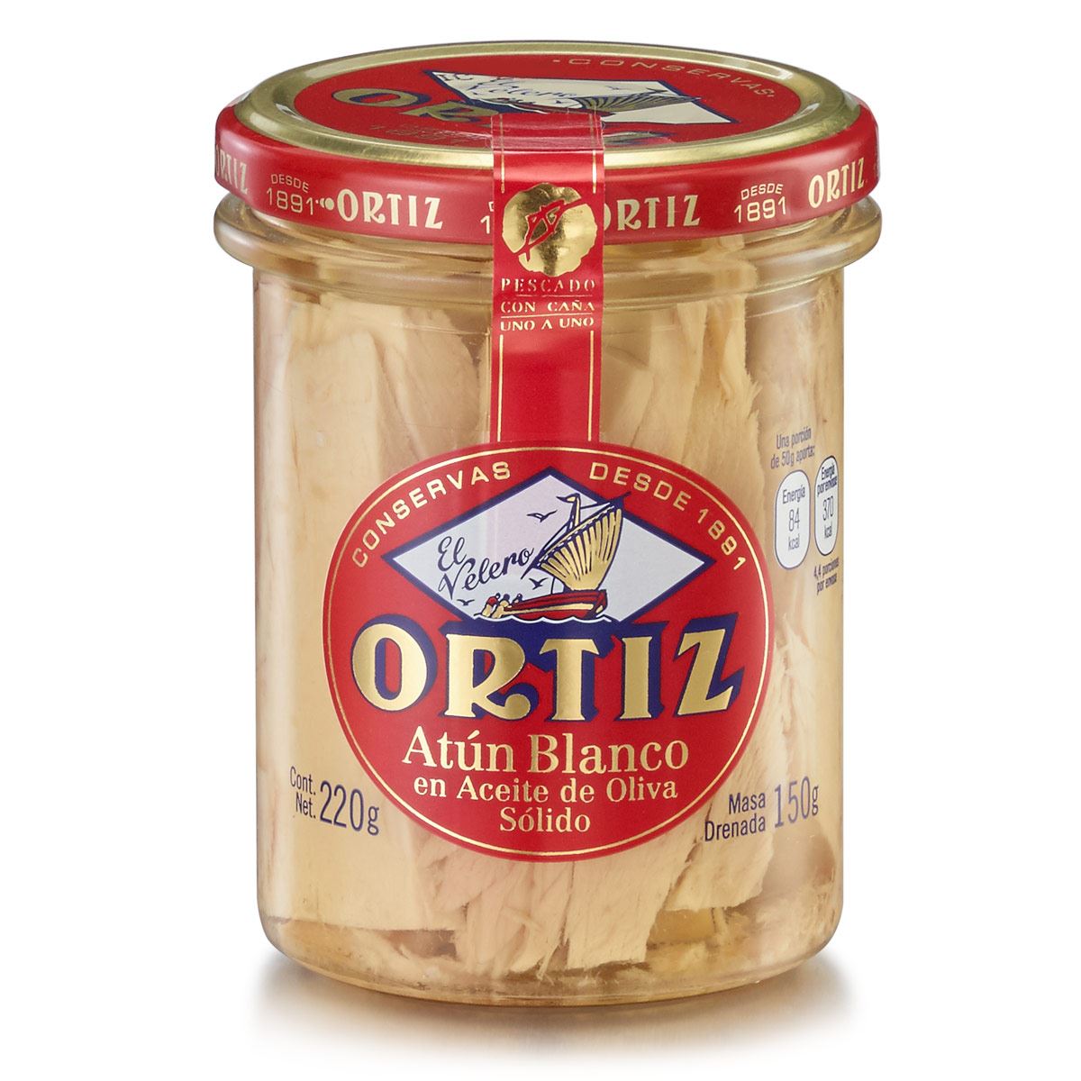 Atún Blanco en Aceite de Oliva 220 gramos Ortiz