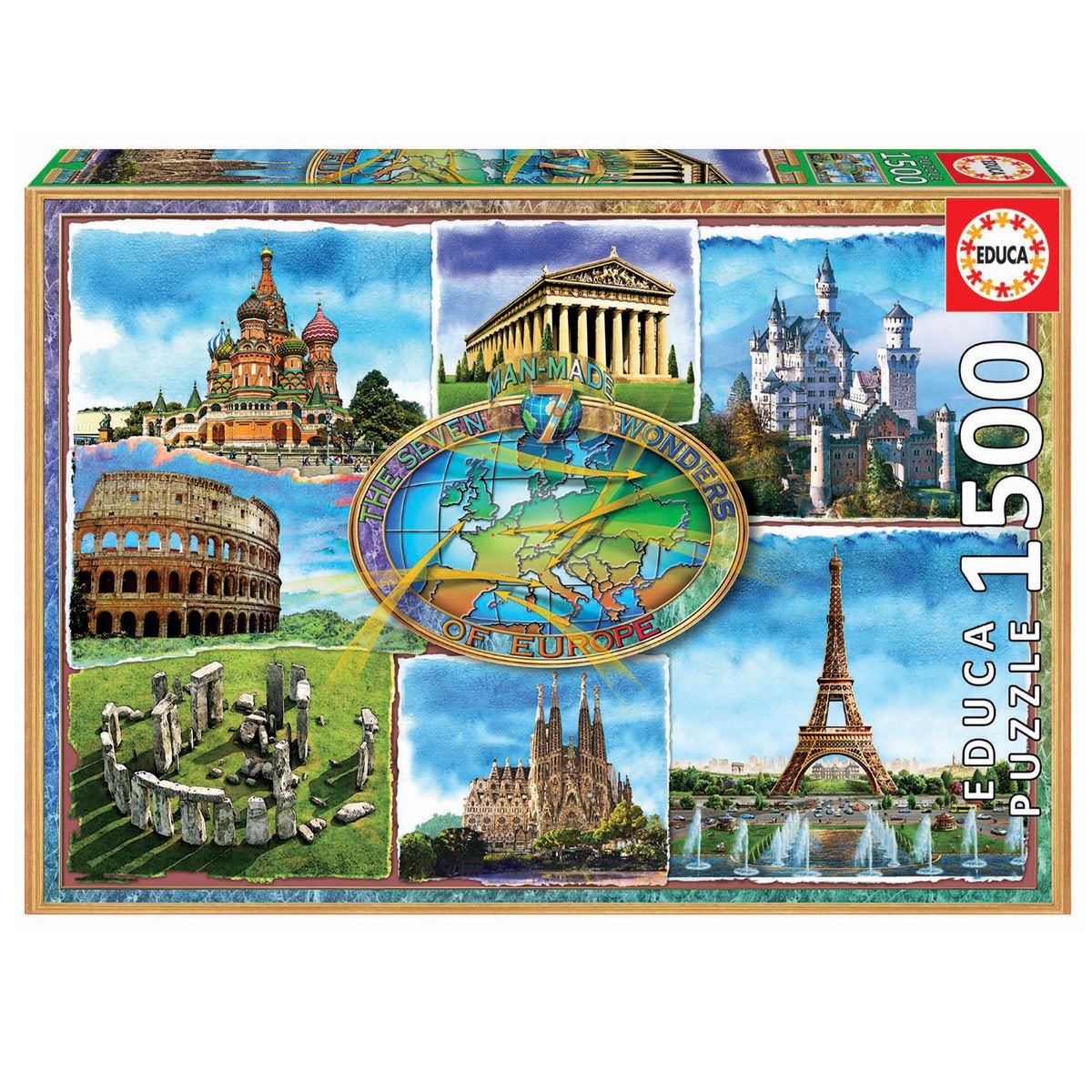 Rompecabezas 1500 pz Siete Maravillas de Europa