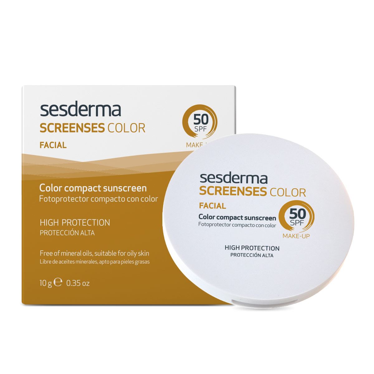 Fotoprotector Compacto con Color Screenses Brown SPF50 Sesderma