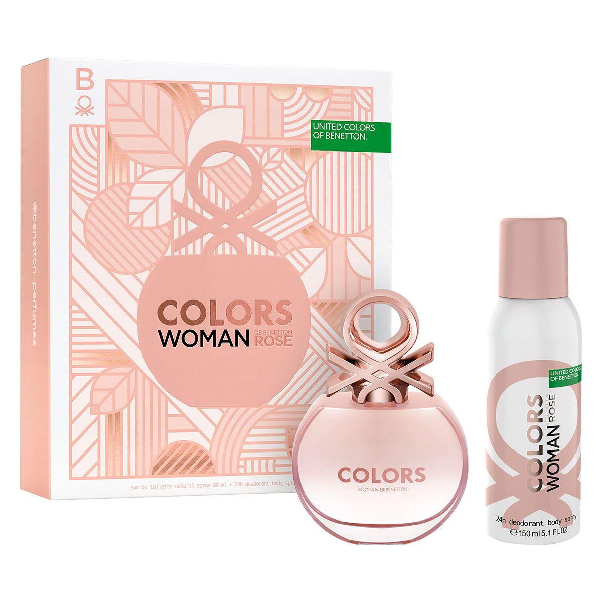 Benetton Colors Woman Rose Set para Dama Fragancia EDT 80ml ...