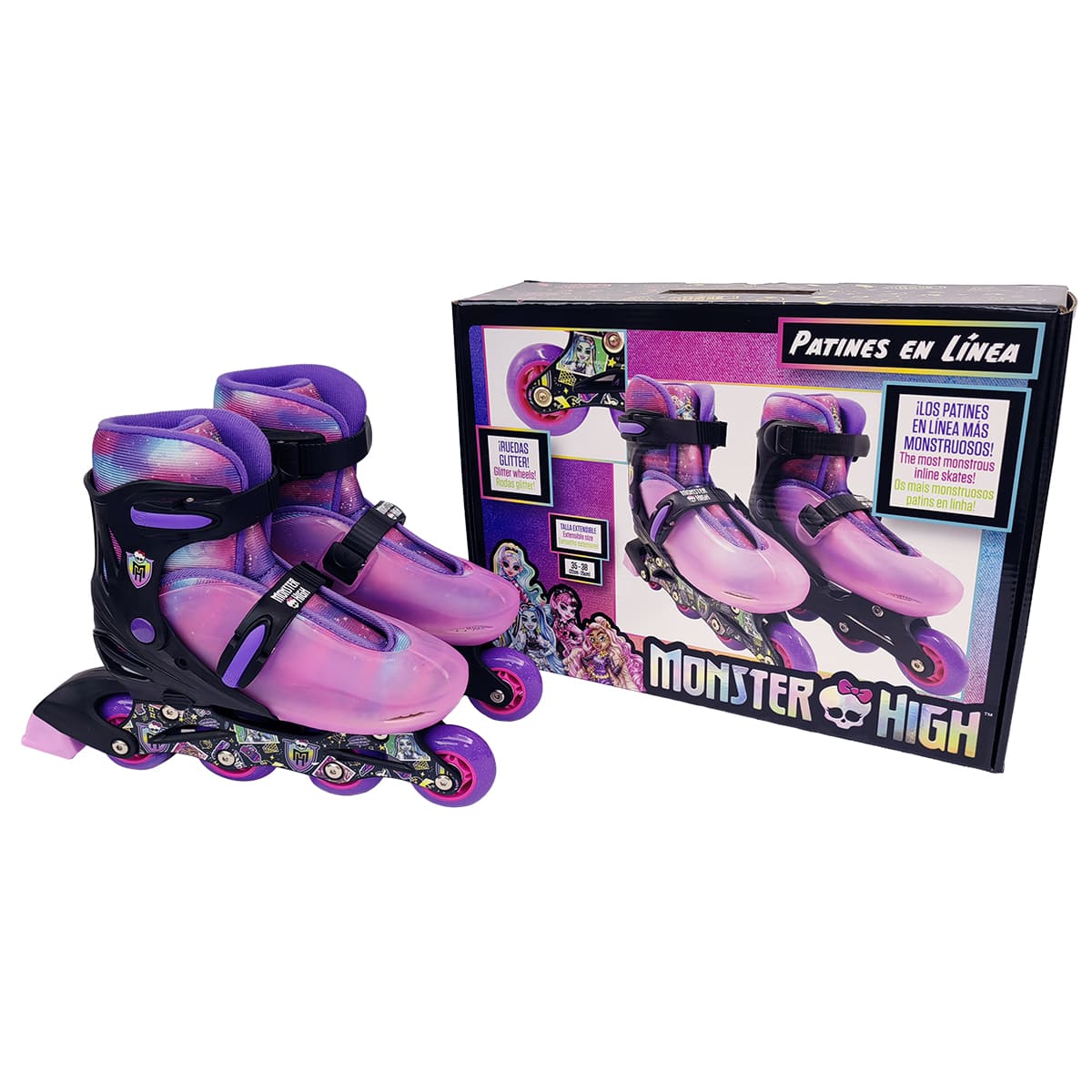 Patines en Línea Monster High ¡Ruedas Glitter!