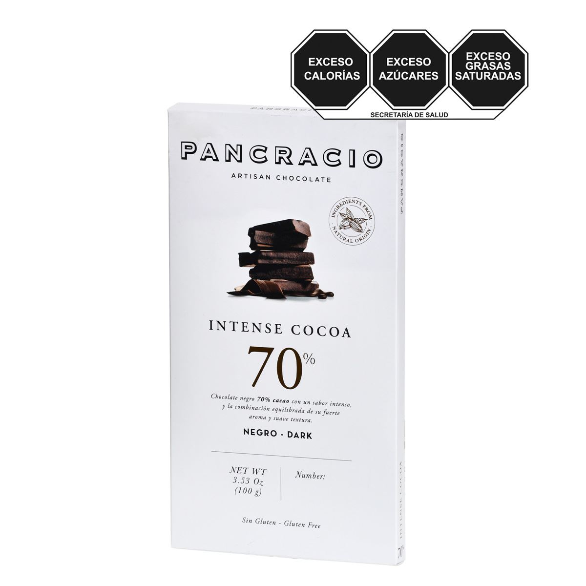Tableta Intense Cocoa 70% - Chocolate Negro 100g