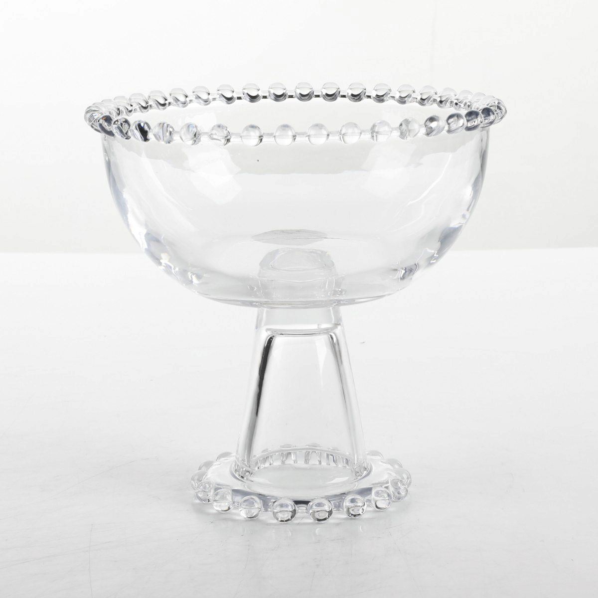 Tazon de servicio con pedestal 8.1 de vidrio transparente