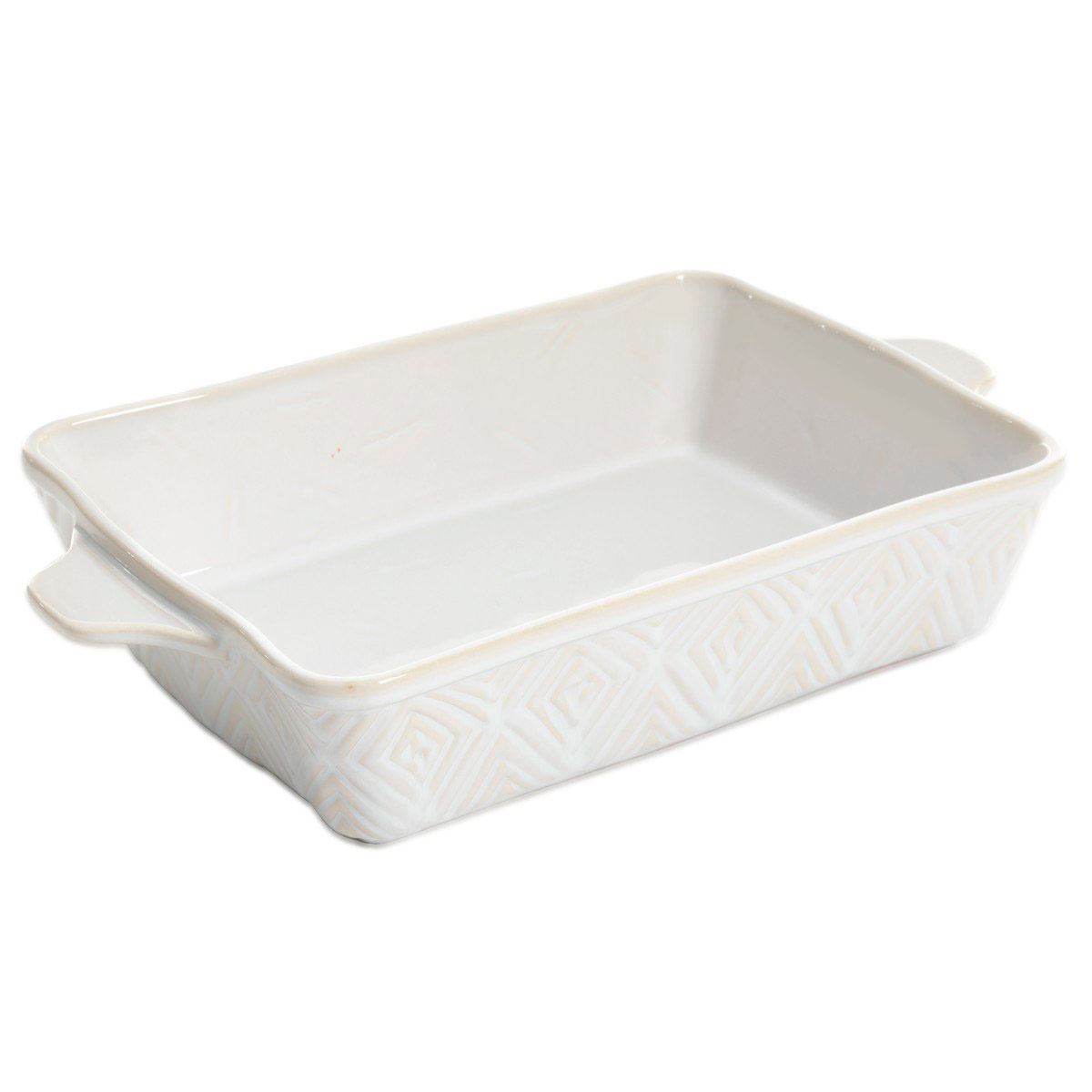 Refractario rectangular 15.6 blanco reactivo de ceramica