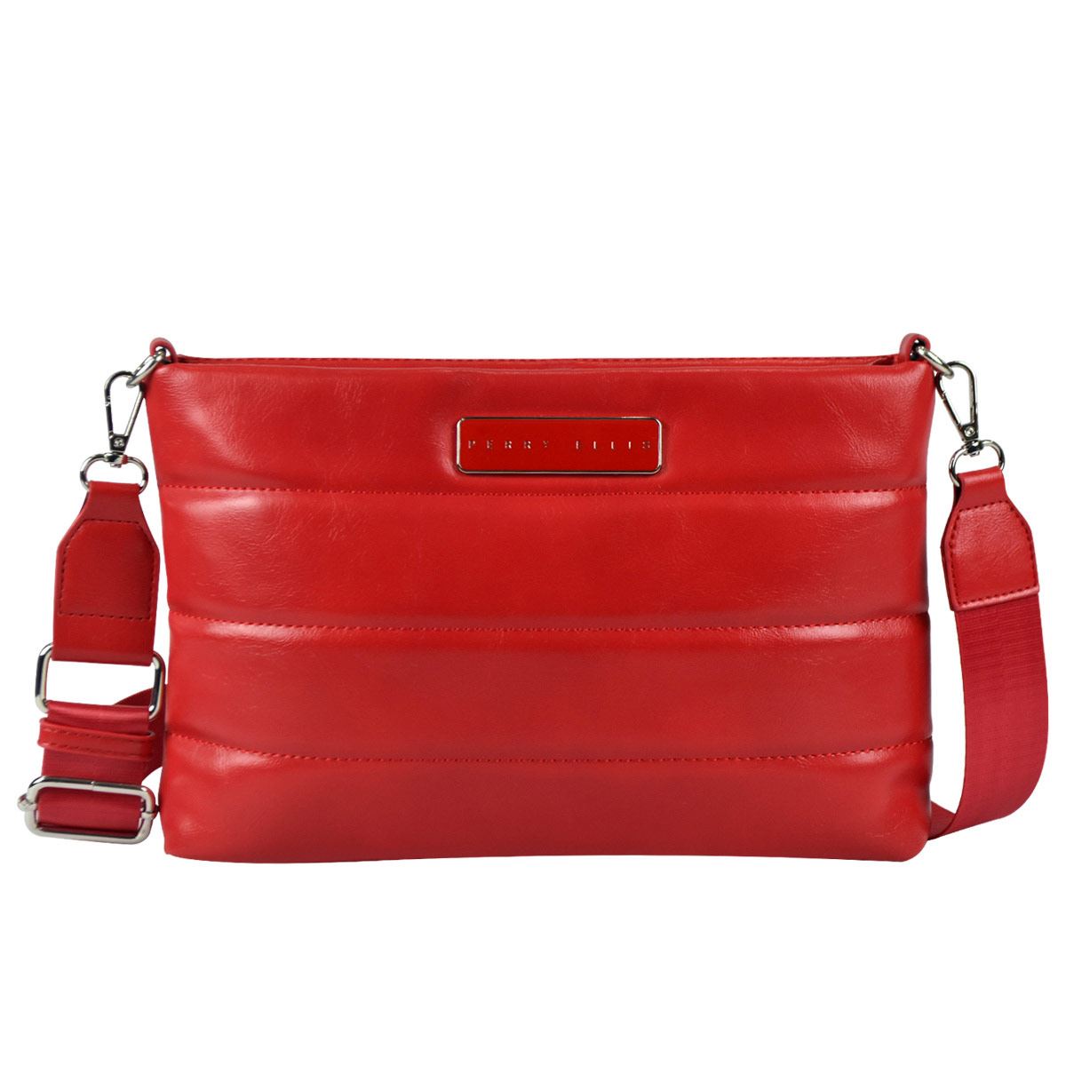Bolsa estilo Crossbody marca Perry Ellis color rojo modelo A06766