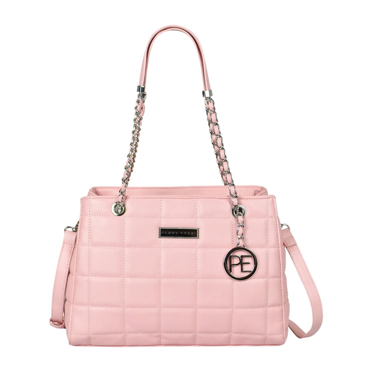 Bolsa estilo Satchel marca Perry Ellis color rosa modelo A06771