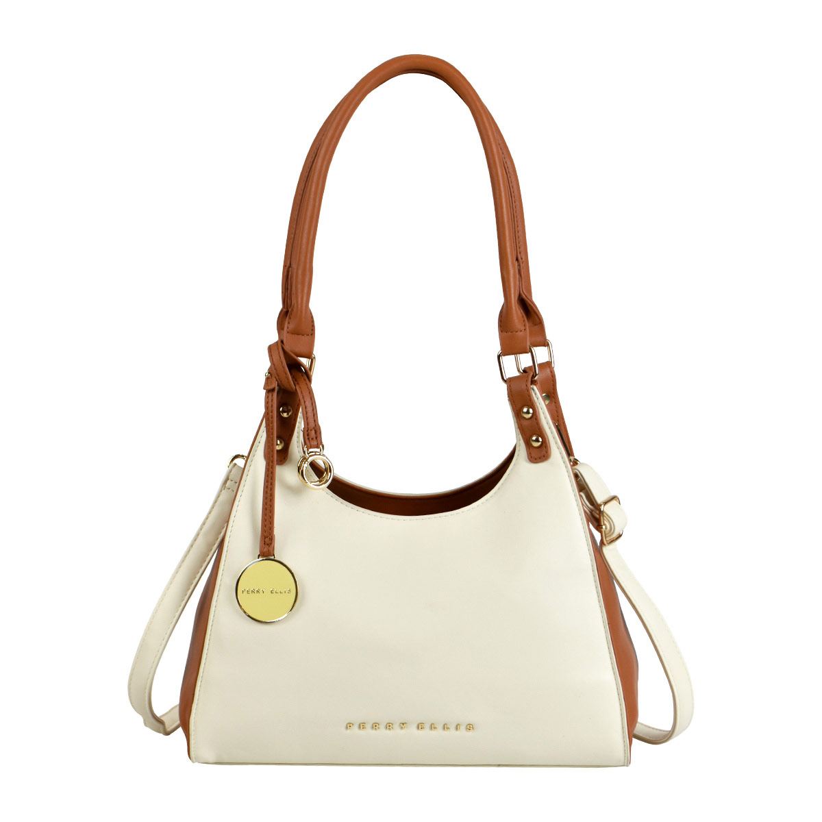 Bolsa estilo Hobo color Blanco marca Perry Ellis modelo A07458