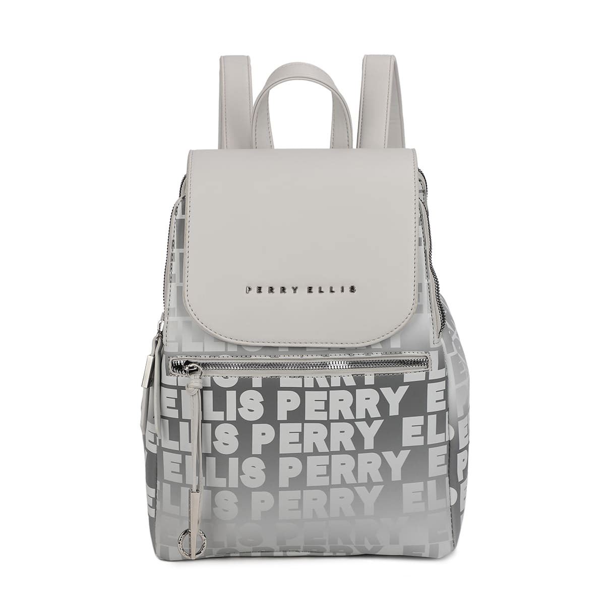 Bolsa estilo Backpack marca Perry Ellis color gris modelo A10148