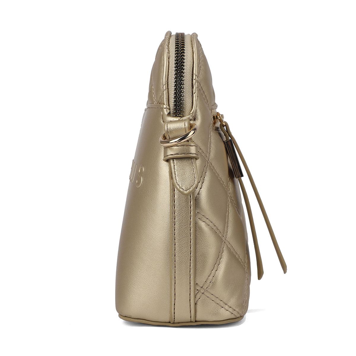 Bolsa estilo crossbody marca Perry Ellis color dorado modelo A10188