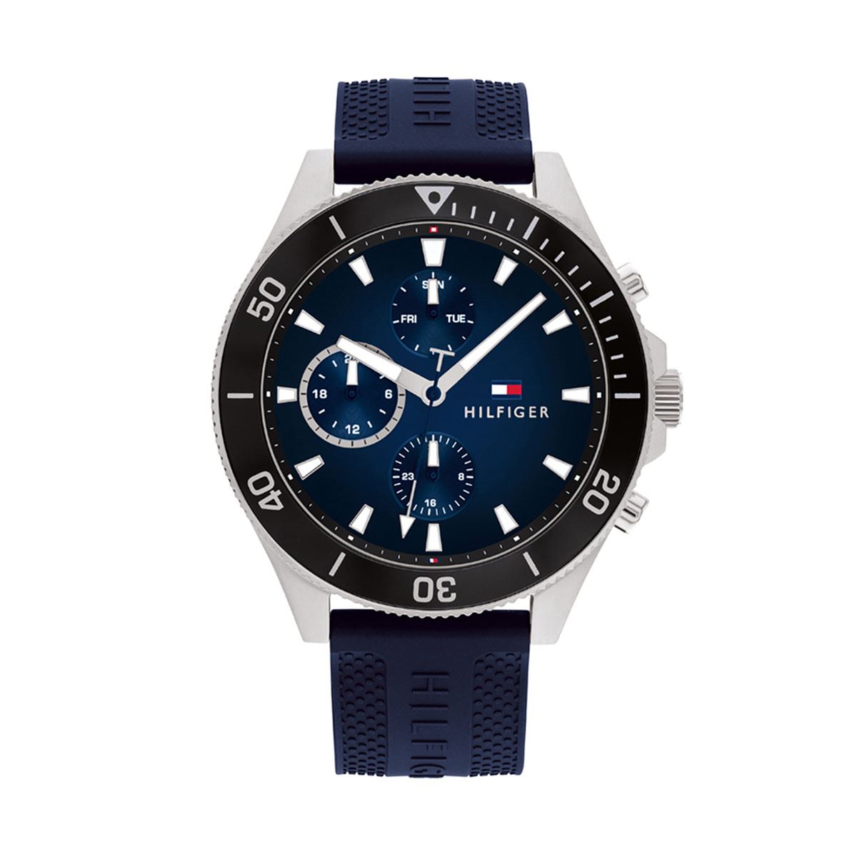 Reloj Tommy 1791920 para caballero silicón azul