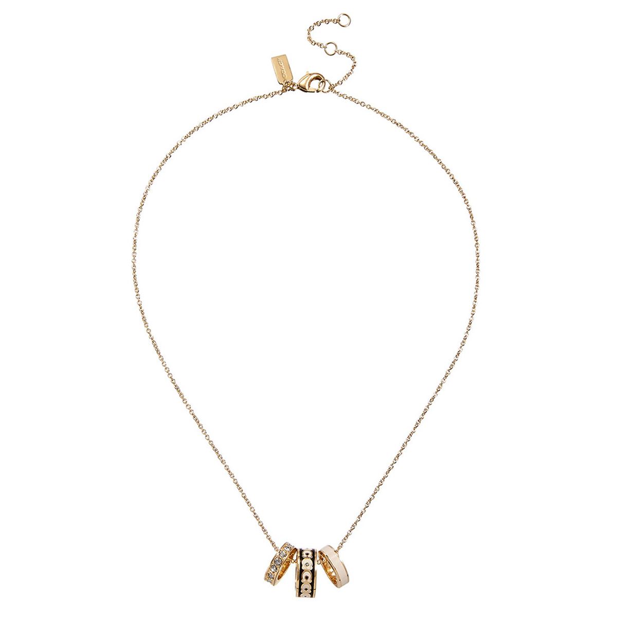 Collar Dorado Coach De Silueta Sencillo