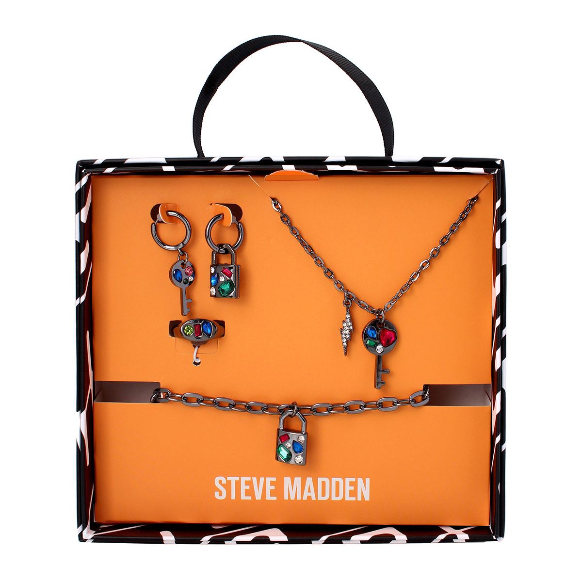 Box set negro marca steve madden detalle candado