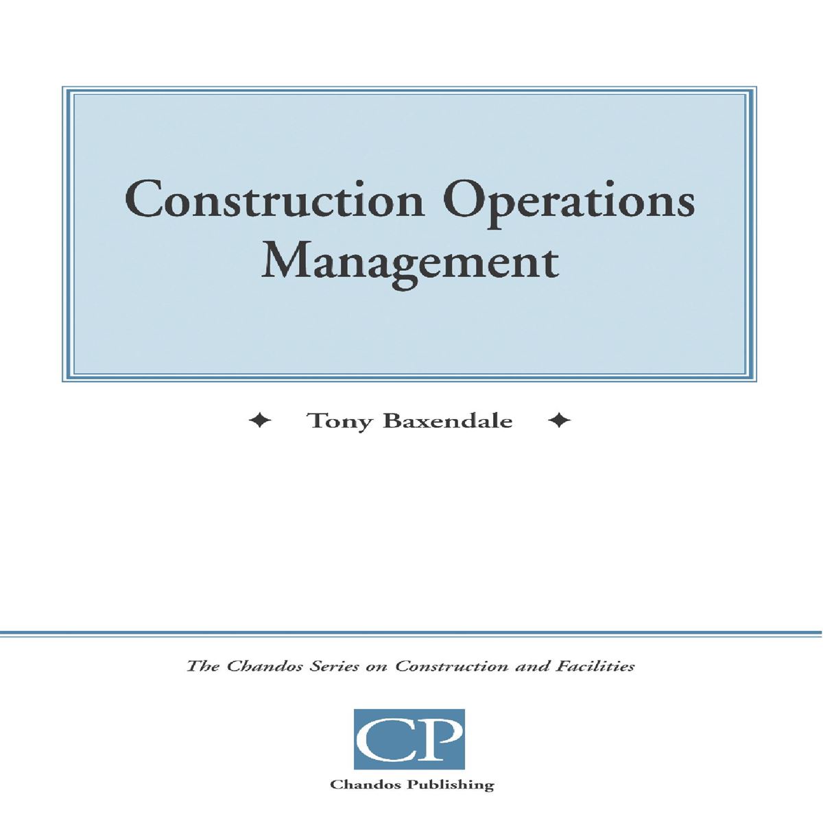 Construction Operations Management