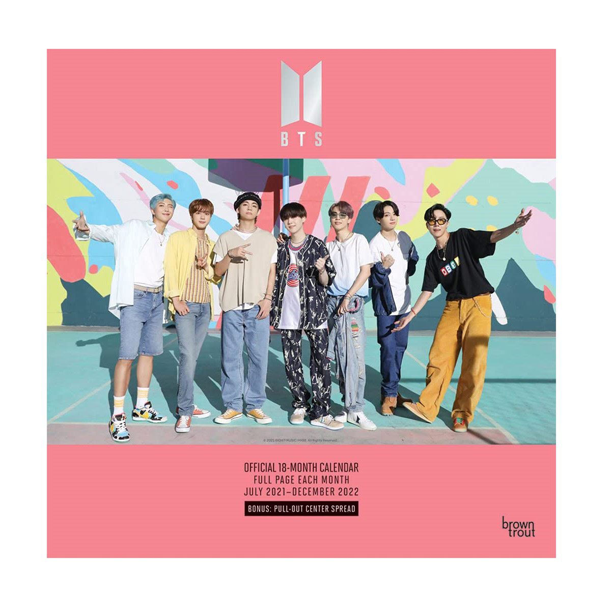 Calendario 2022 18meses BTS Square