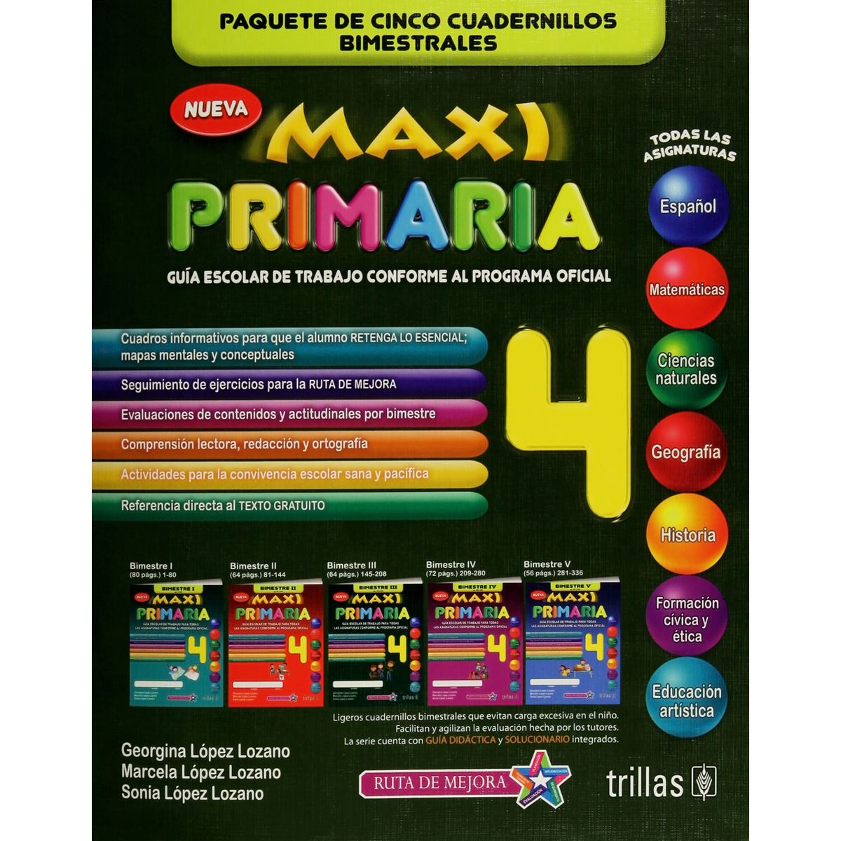 Maxi Primaria 4: Guia Escolar De Trabajo. Todas Las Asignaturas