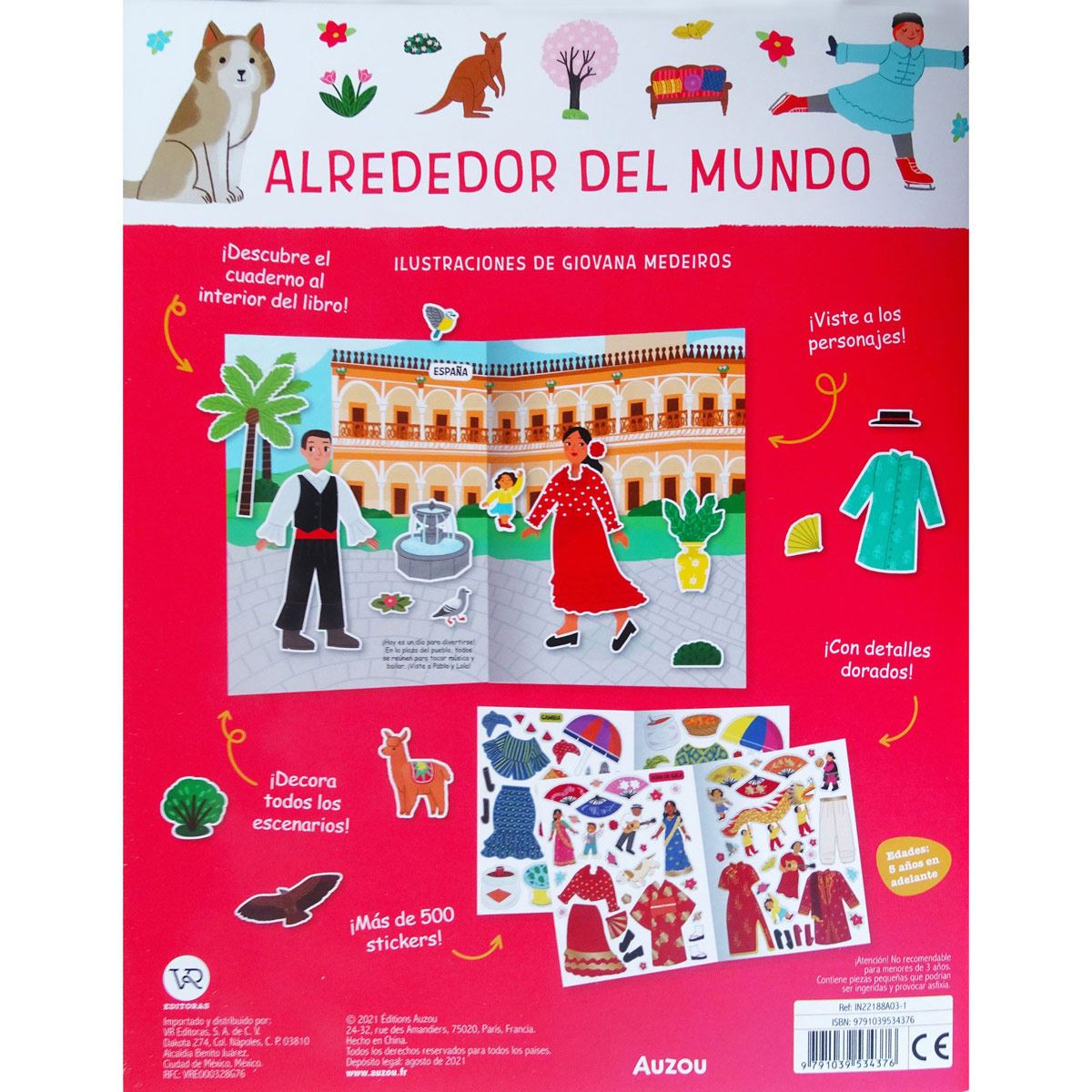 Libro de stickers alrededor del mundo