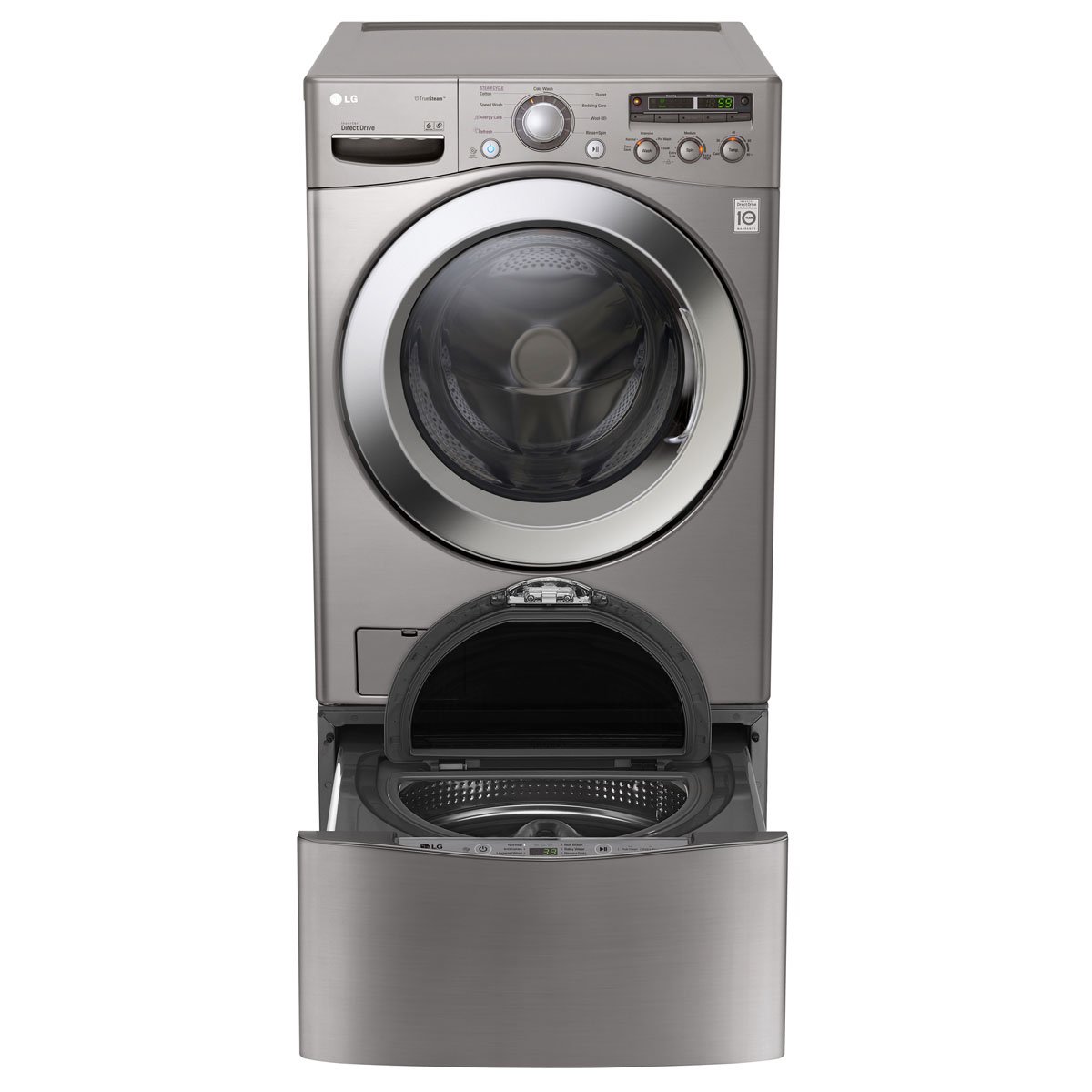 Lavadora Doble Lg 18Kg +3.5Kg Deluxe Steel