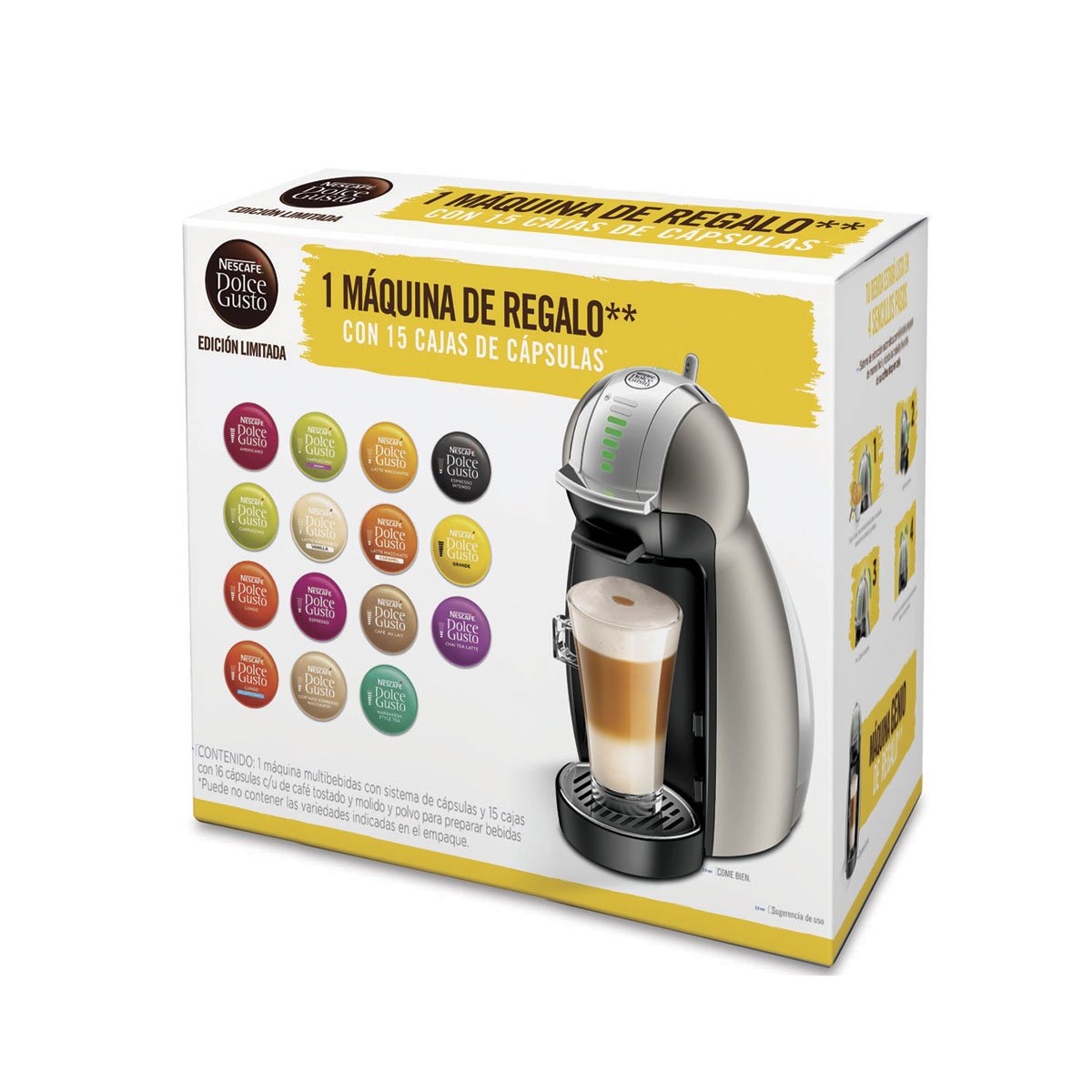 Paquete Seed Genio Mas Titanio 15 Cápsulas 12335880 Nescafé Dolce Gusto