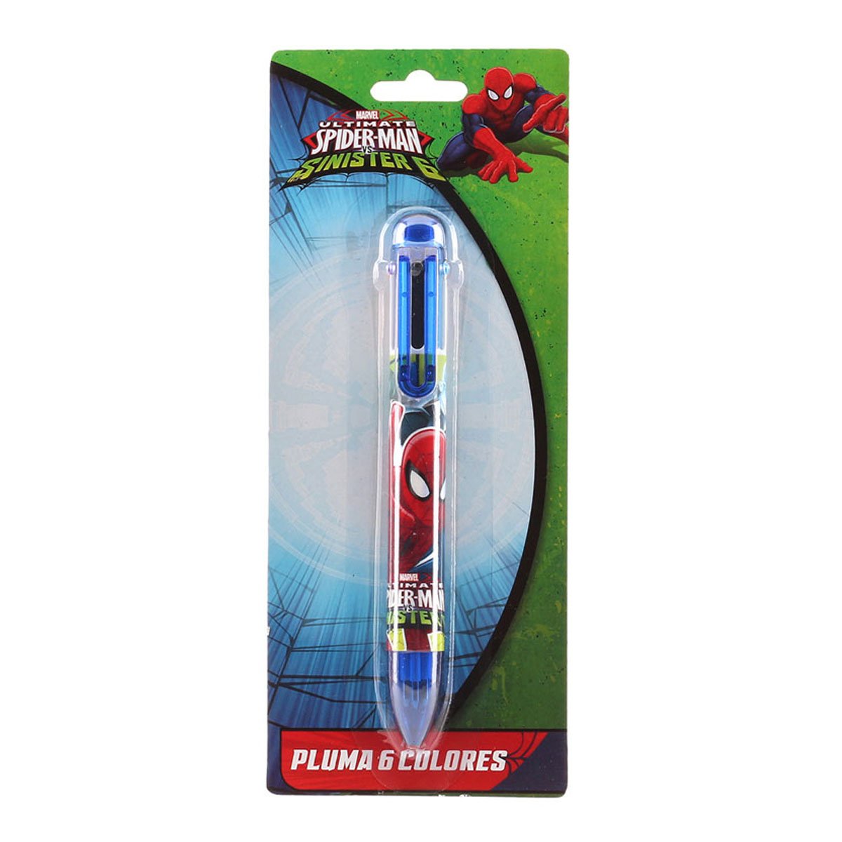 Pluma 6 Colores Blister Spiderman Lucky Clover