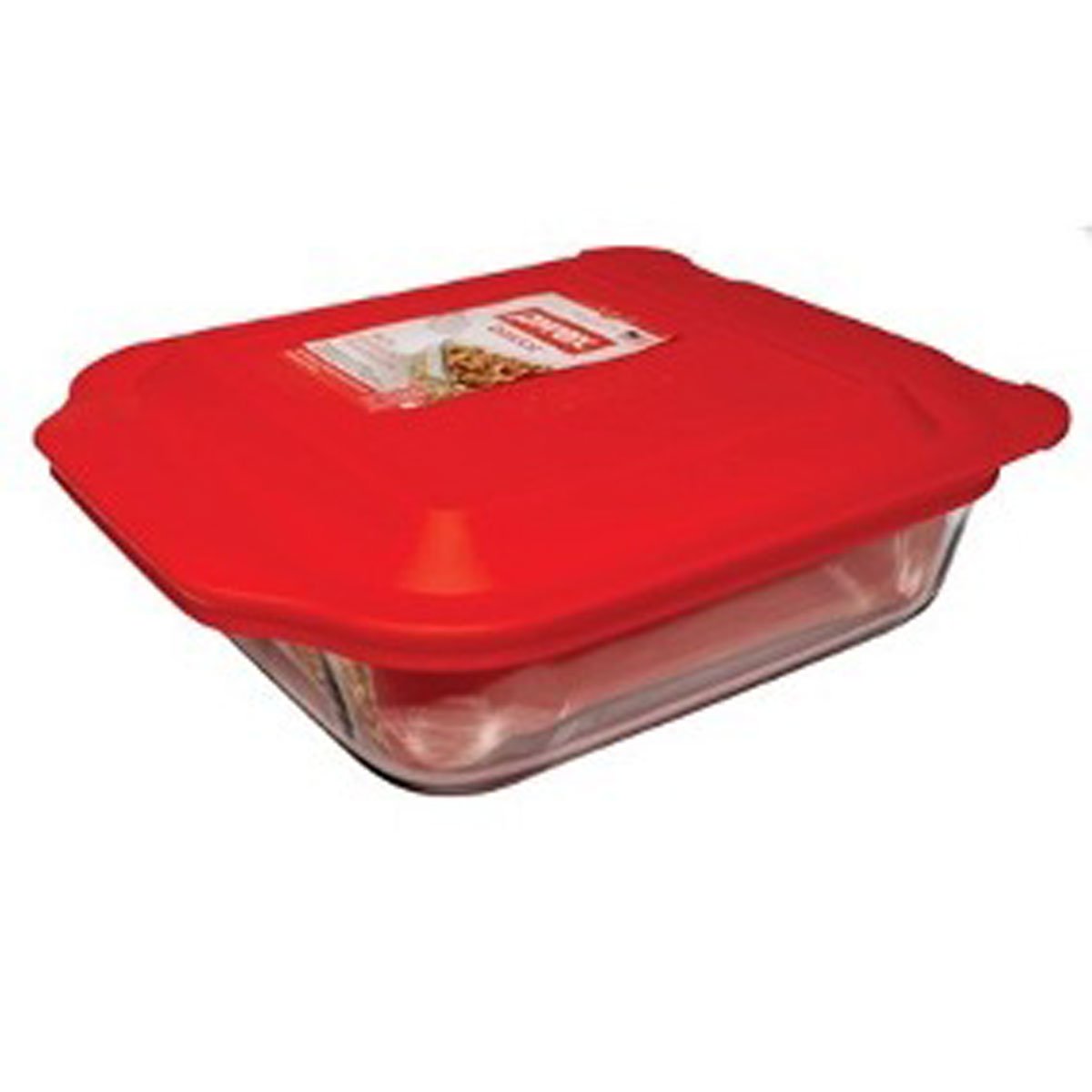 Refractario Cacerola Cuadrada 1.9Lt. con Tapa Pyrex