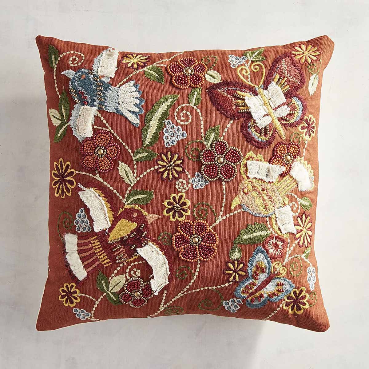 Cojín Multi Floral With Birds Pier 1 Imports