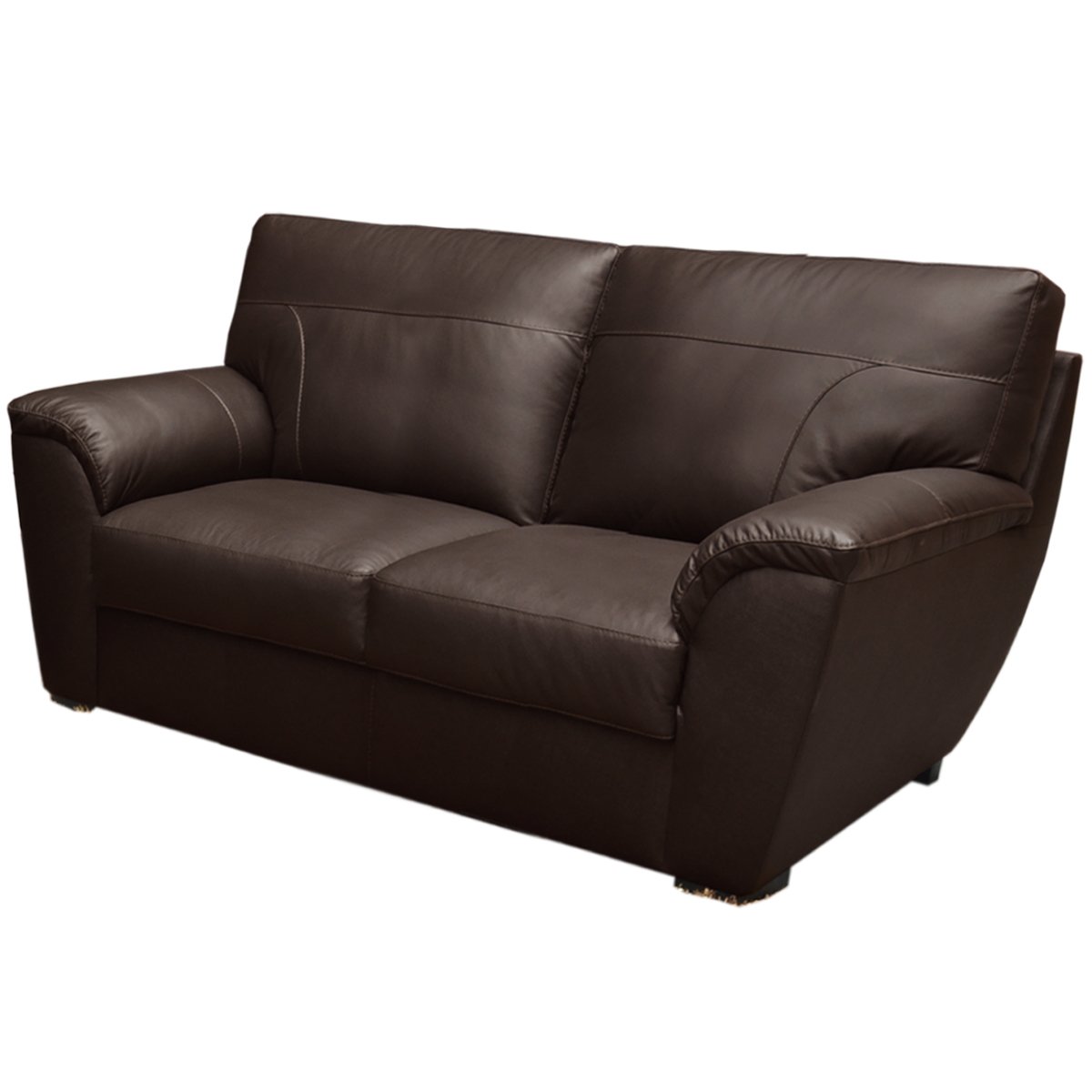 Sofá Liceo Piel Vinil Chocolate Muebles Liz