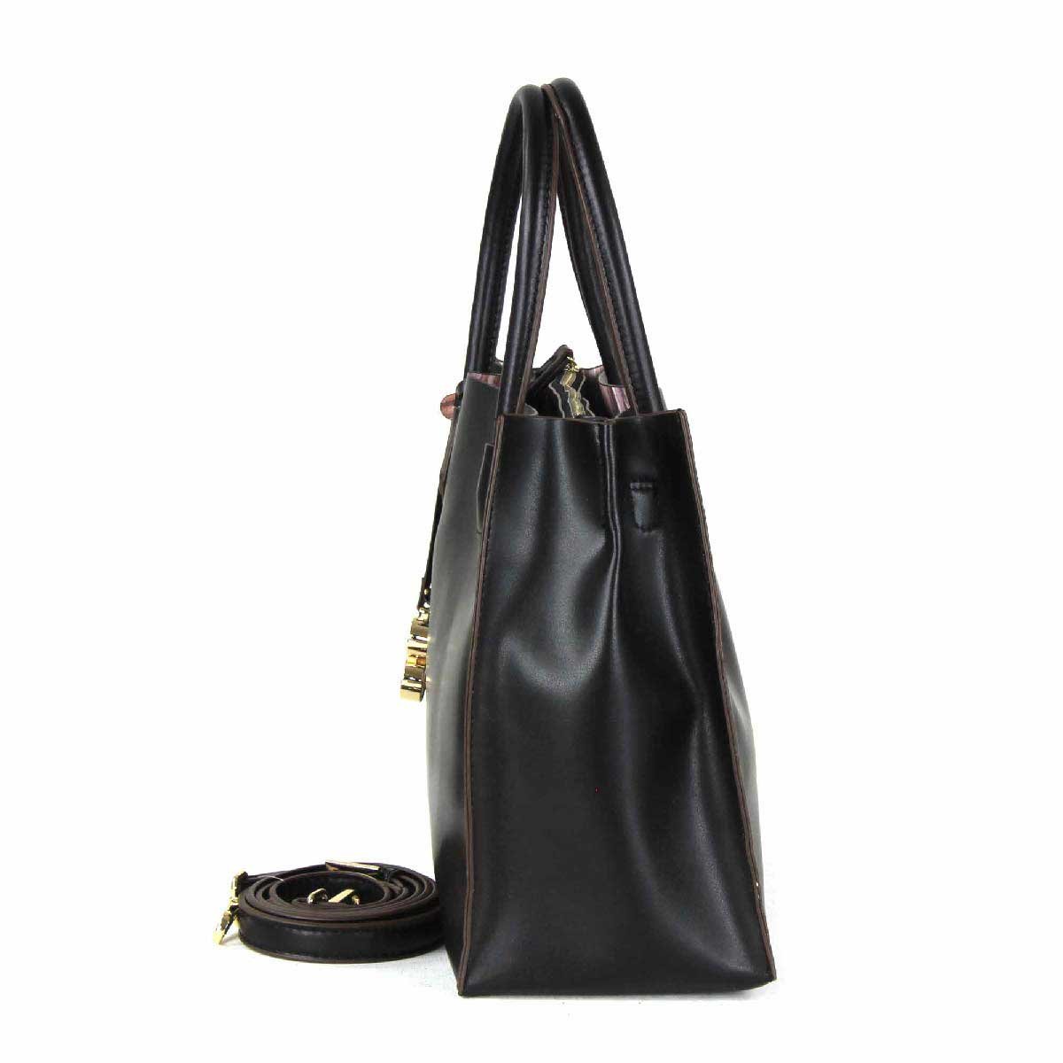 Bolsa Negra Estilo Tote Cloe