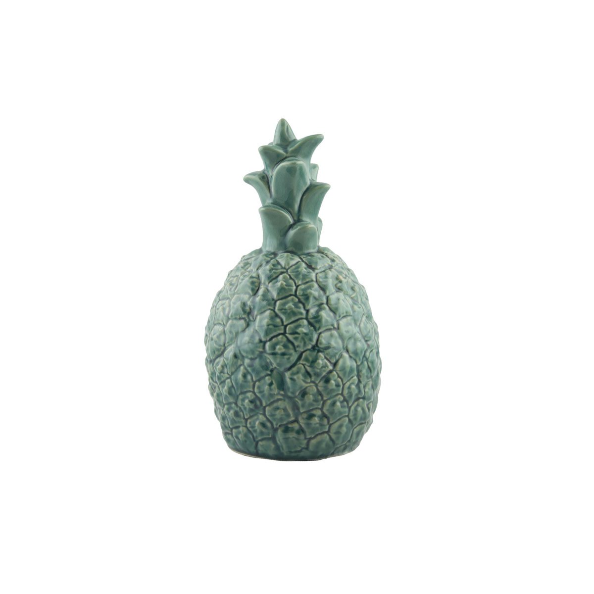Home Nature Figura Decorativa de Cerámica Piña Turquesa