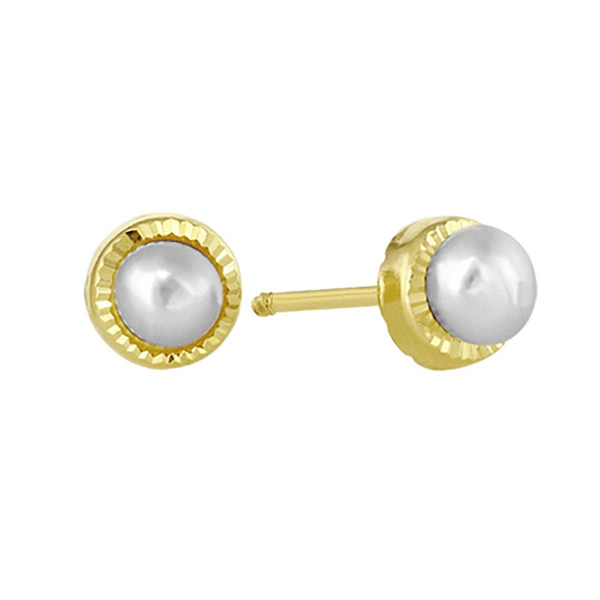 Broqueles Oro 14K Perla Sabelli